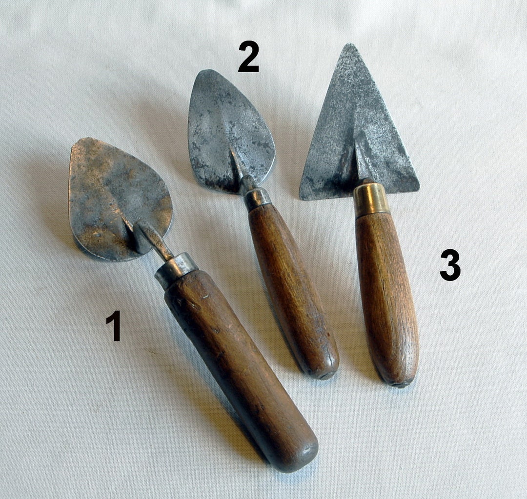 "vintage" Steel Trowels or Spatulas With Wooden Handles. - Etsy