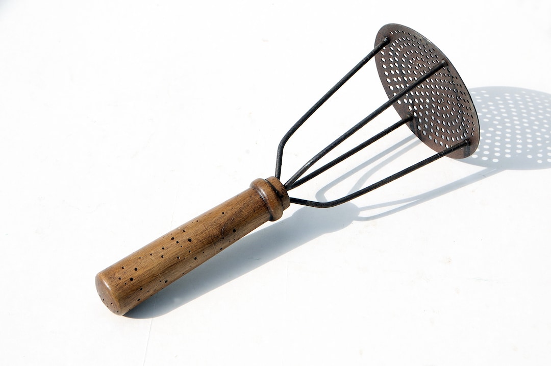 Vintage Potato Masher, Wooden Handle (treated Wood). - Etsy