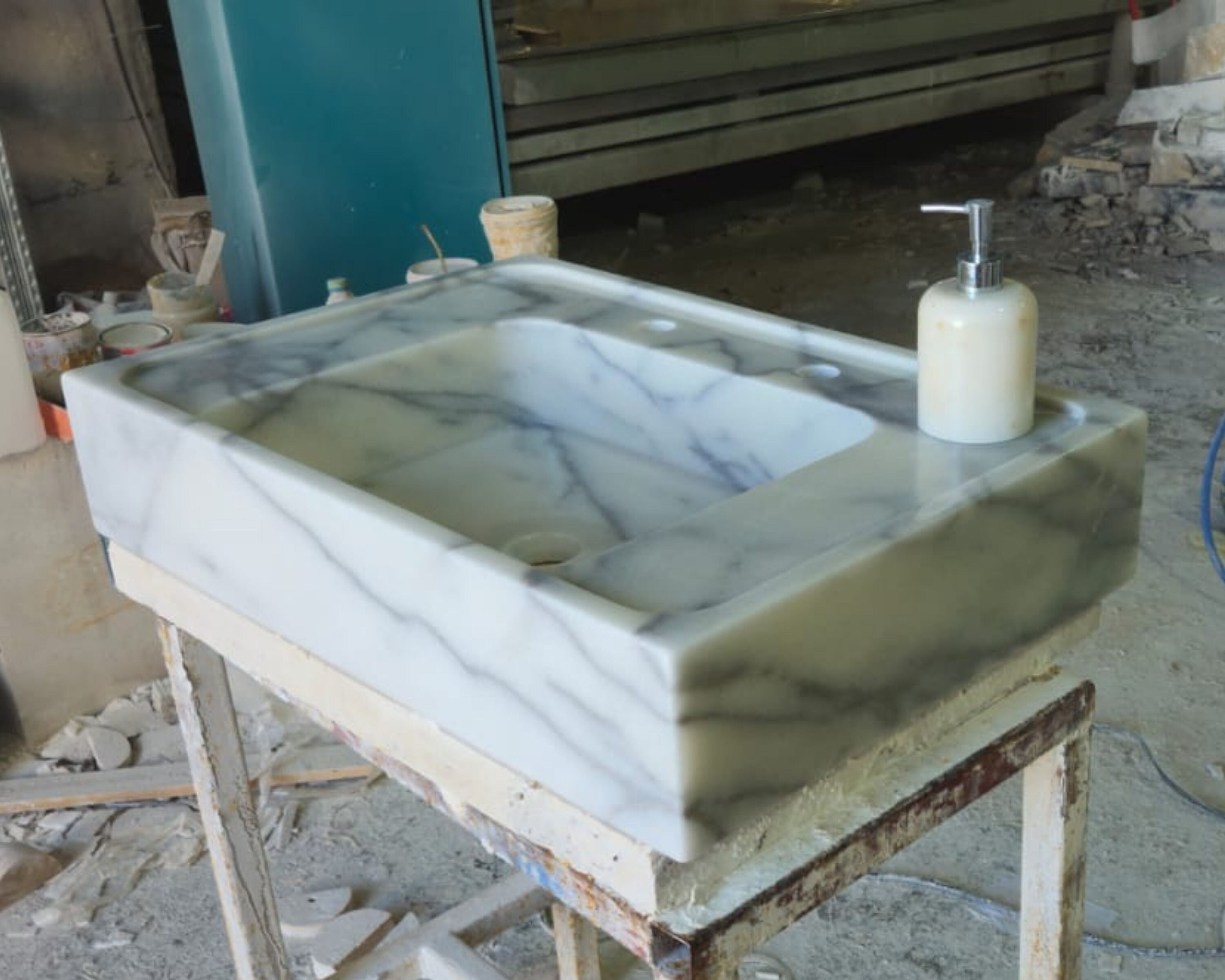 Carrara Marble Sink,custom,handmade,counter,modern Farmhouse,crystal ...