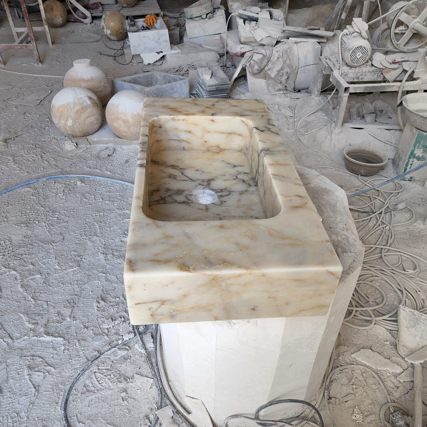 Ready to Shipcalacatta Viola Gold Marble Sink, Wall Mounted Sink ...