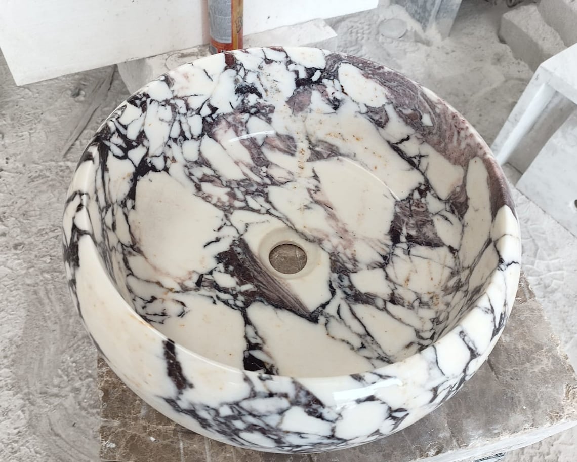 Calacatta Marble Sink Calacatta Sink Bathroom Decor Custom - Etsy