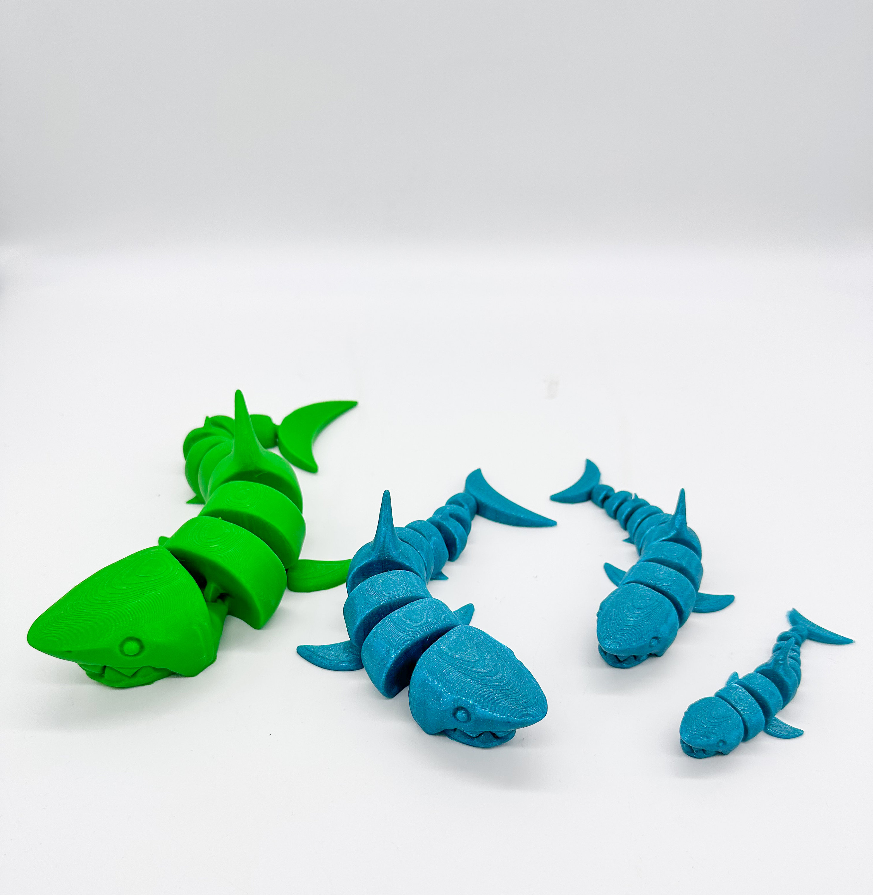 Shark Fidget Toy 3d Printed Articulated Shark Large - Etsy