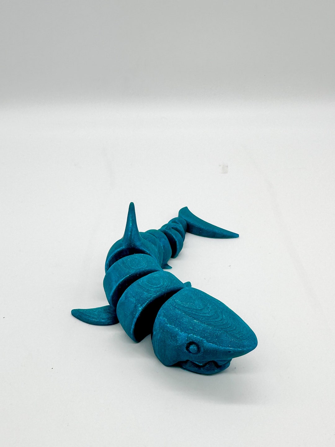 Shark Fidget Toy 3d Printed Articulated Shark Large - Etsy