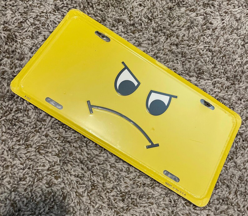Angry Emoji License Plate - Etsy