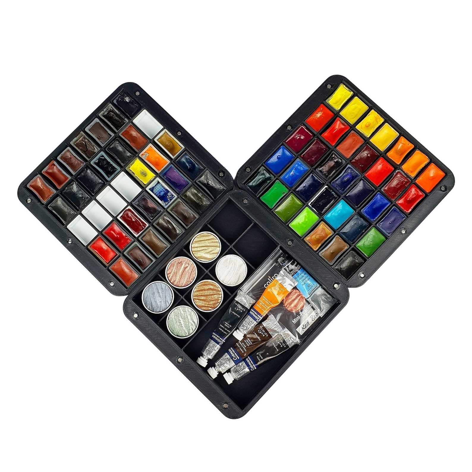 Minimalist Stackable Artist Watercolor Boxes Trays Set for Tubes, Full ...