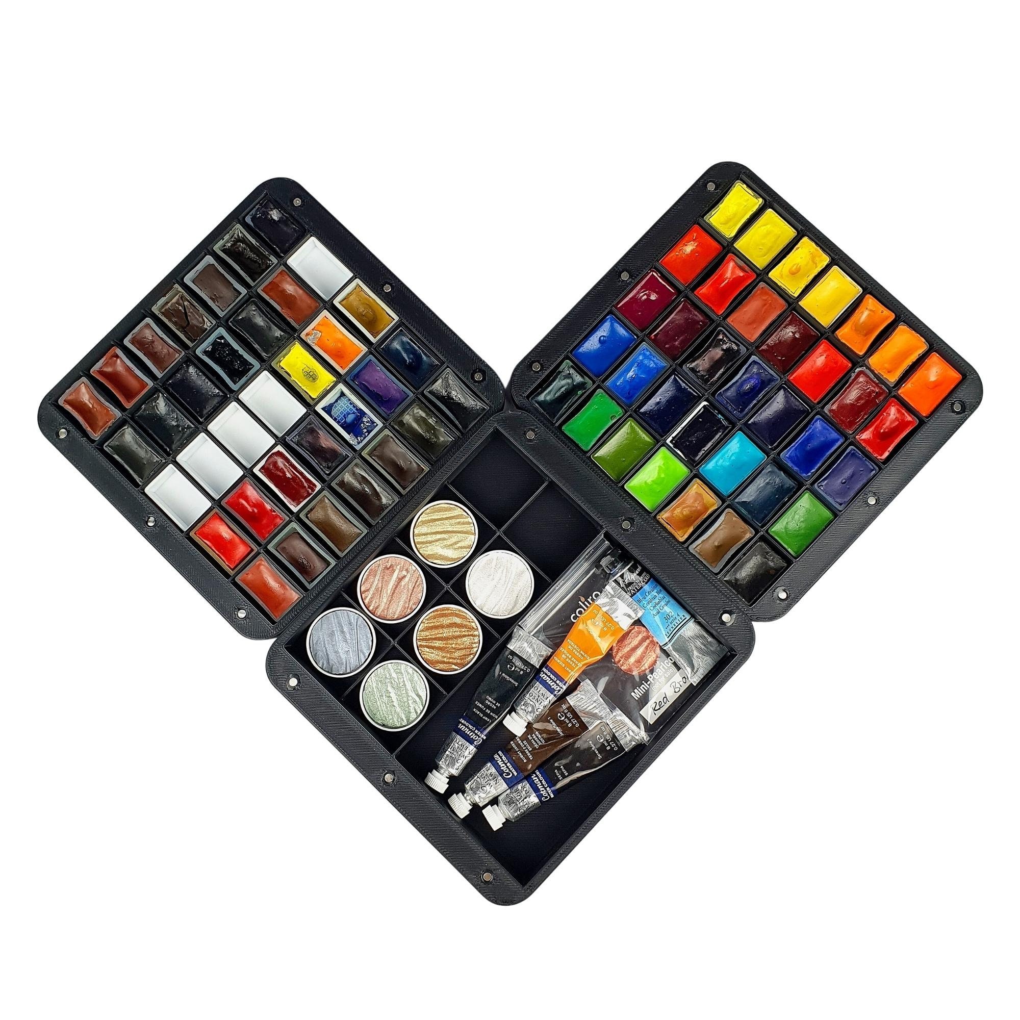 Minimalist Stackable Artist Watercolor Boxes Trays Set for Tubes, Full ...