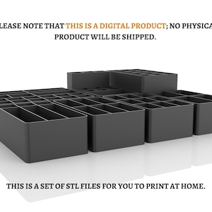 Organizers Set - STL Files for 3D Printing - for Makeup, Crafts, Kids ...