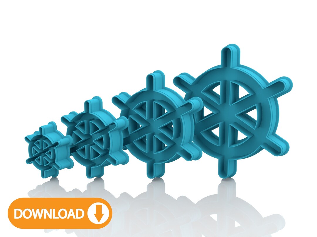 Ship's Wheel 3D Printable Cutters STL Files Pack - Etsy