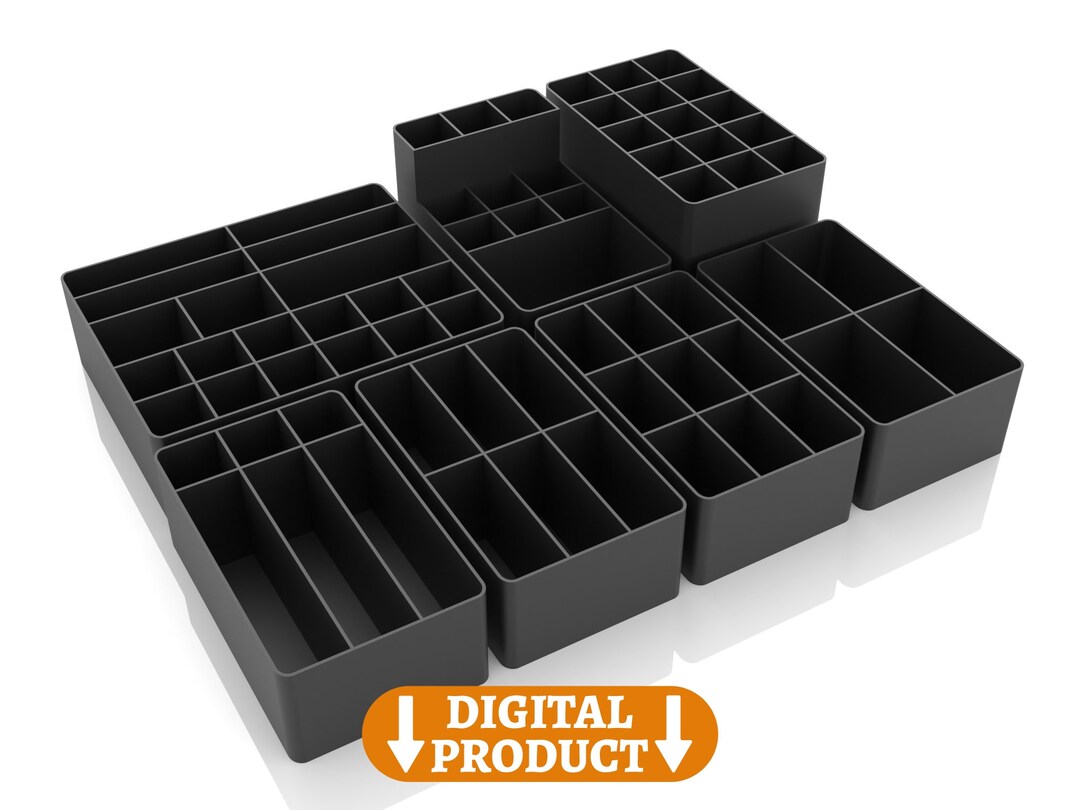 Organizers Set - STL Files for 3D Printing - for Makeup, Crafts, Kids ...