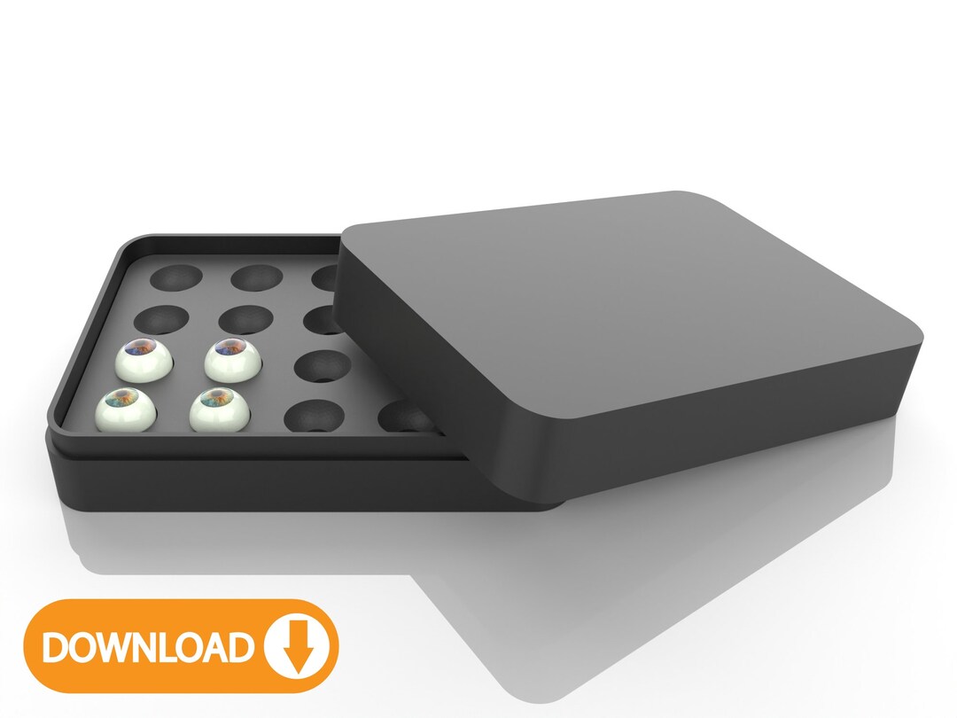 3D Printable Doll Eyes Storage Box STL File 12mm Eye - Etsy