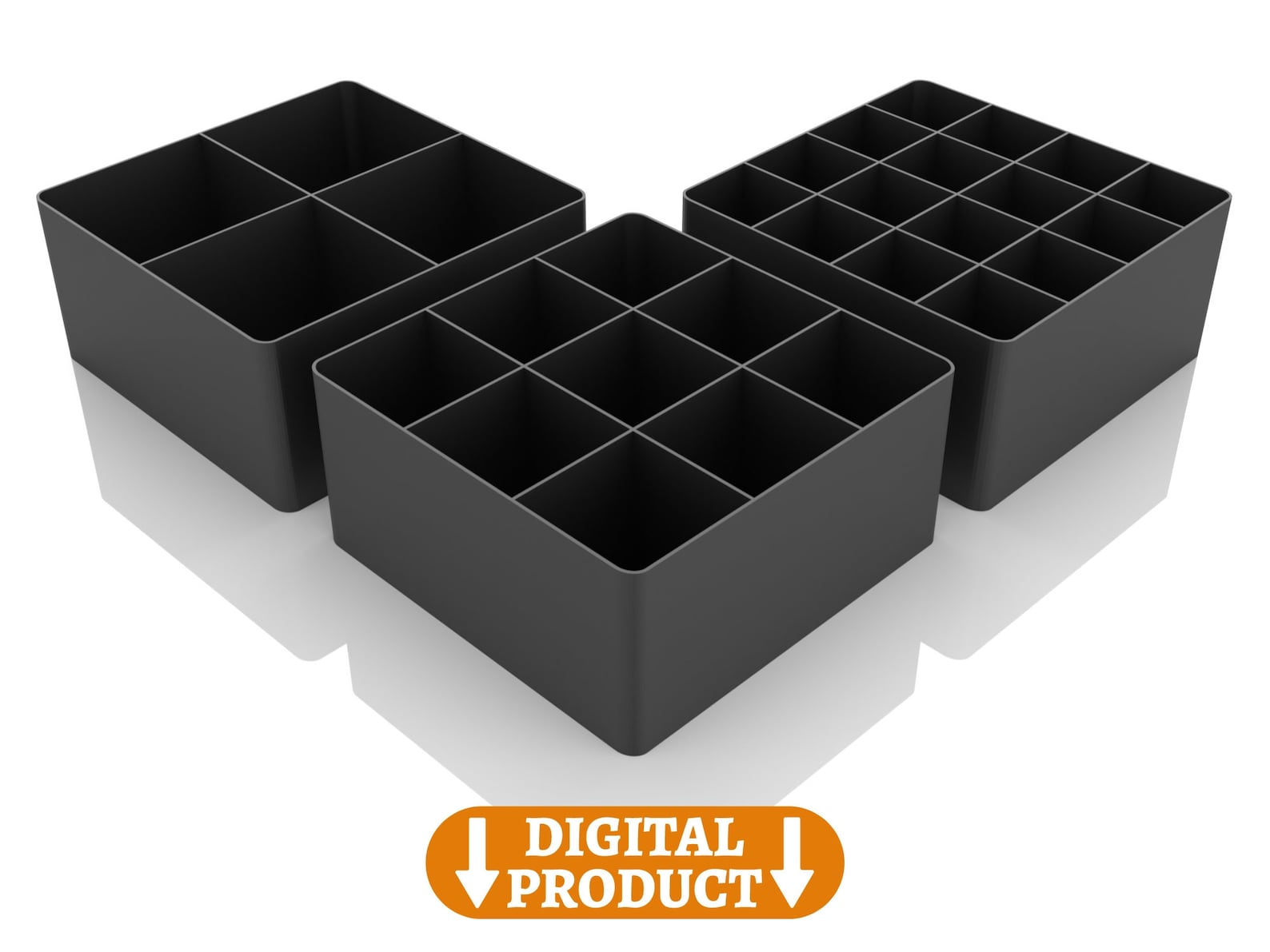 3D Printable STL Files - Minimalist Desk Organizers Set - Pens, Markers ...