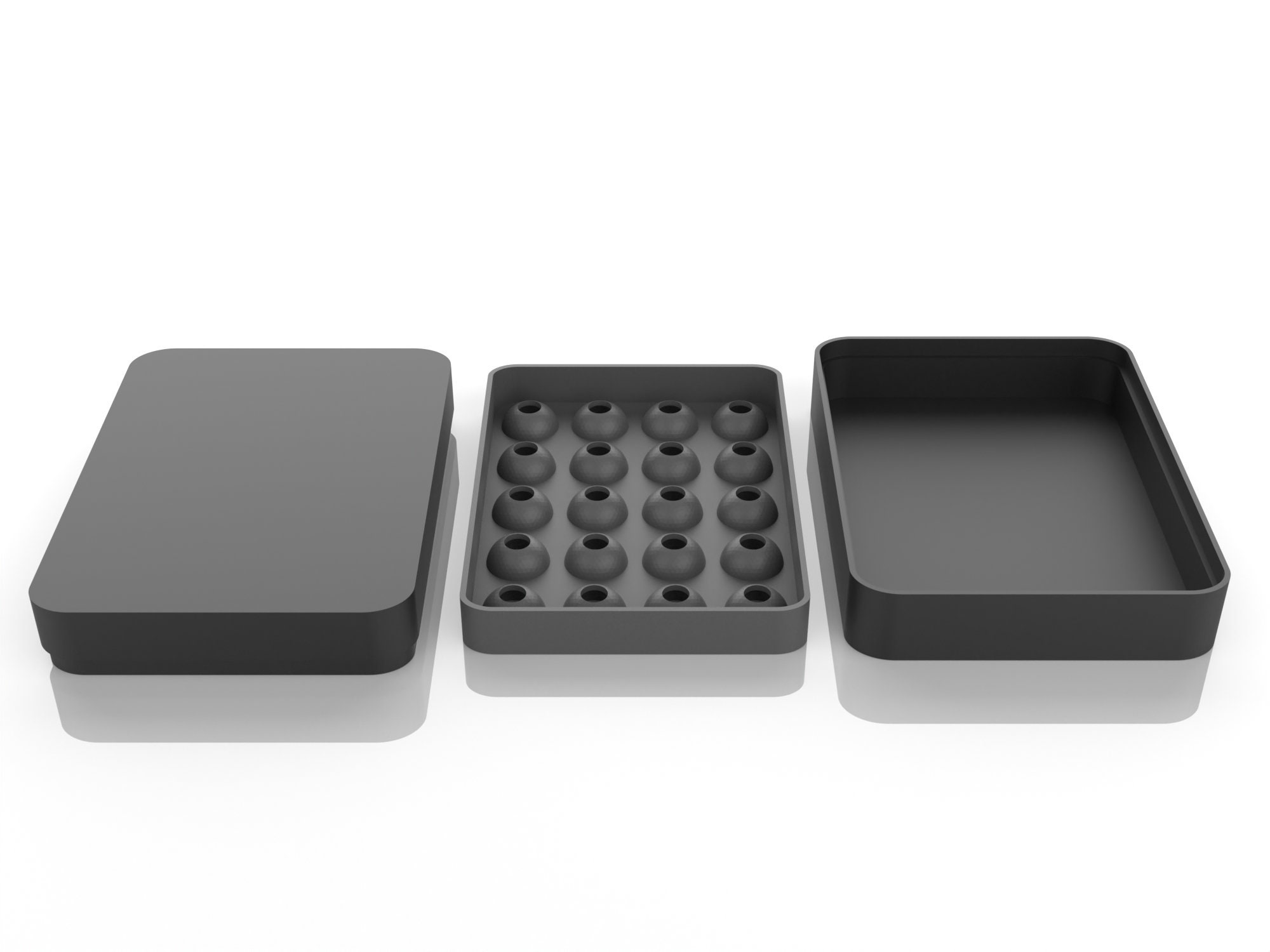 3D Printable Doll Eyes Storage Box STL File 12mm Eye Organizer for Doll ...