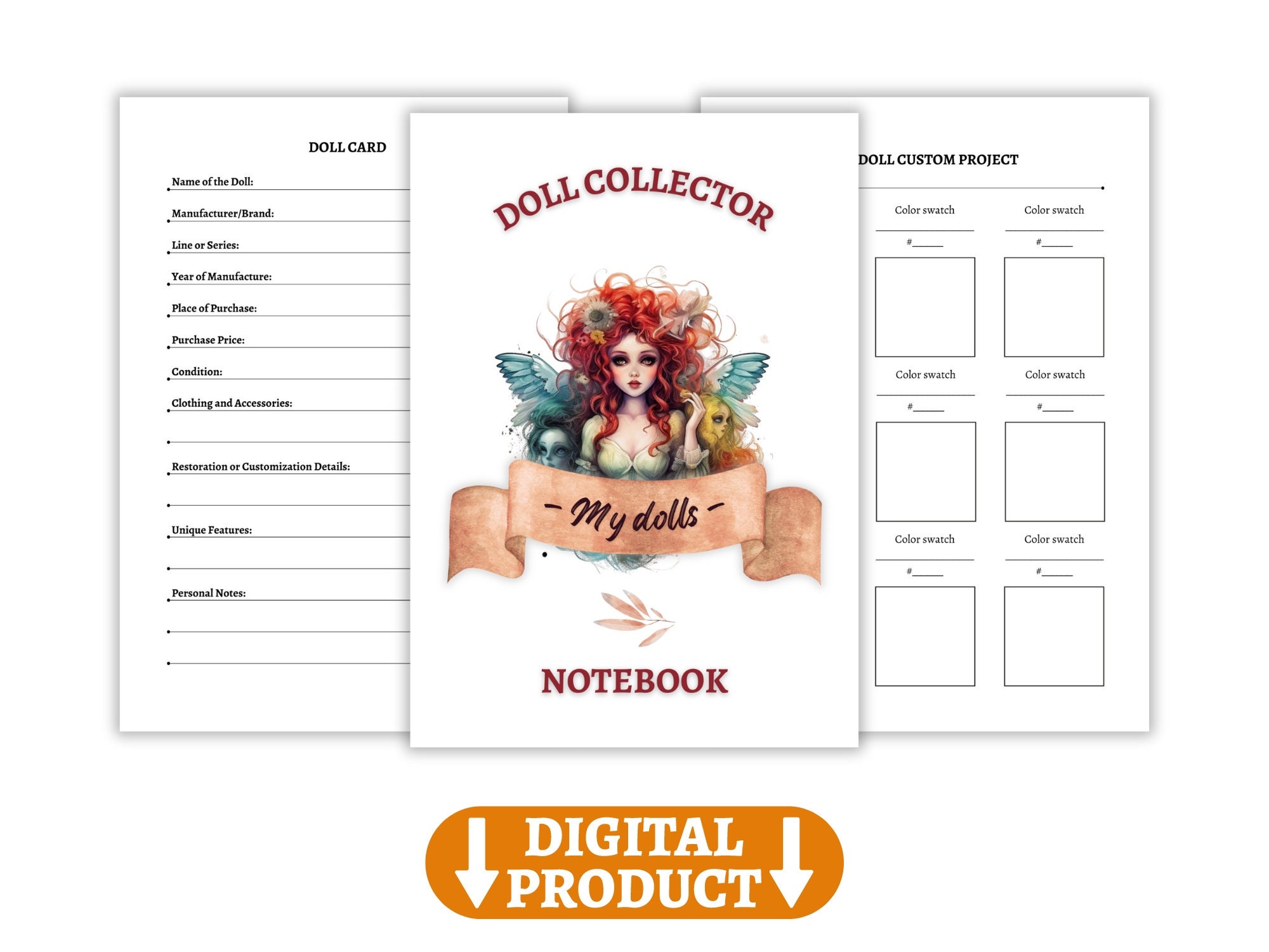 Printable Doll Collector's Notebook PDF | Comprehensive 46-page Guide ...
