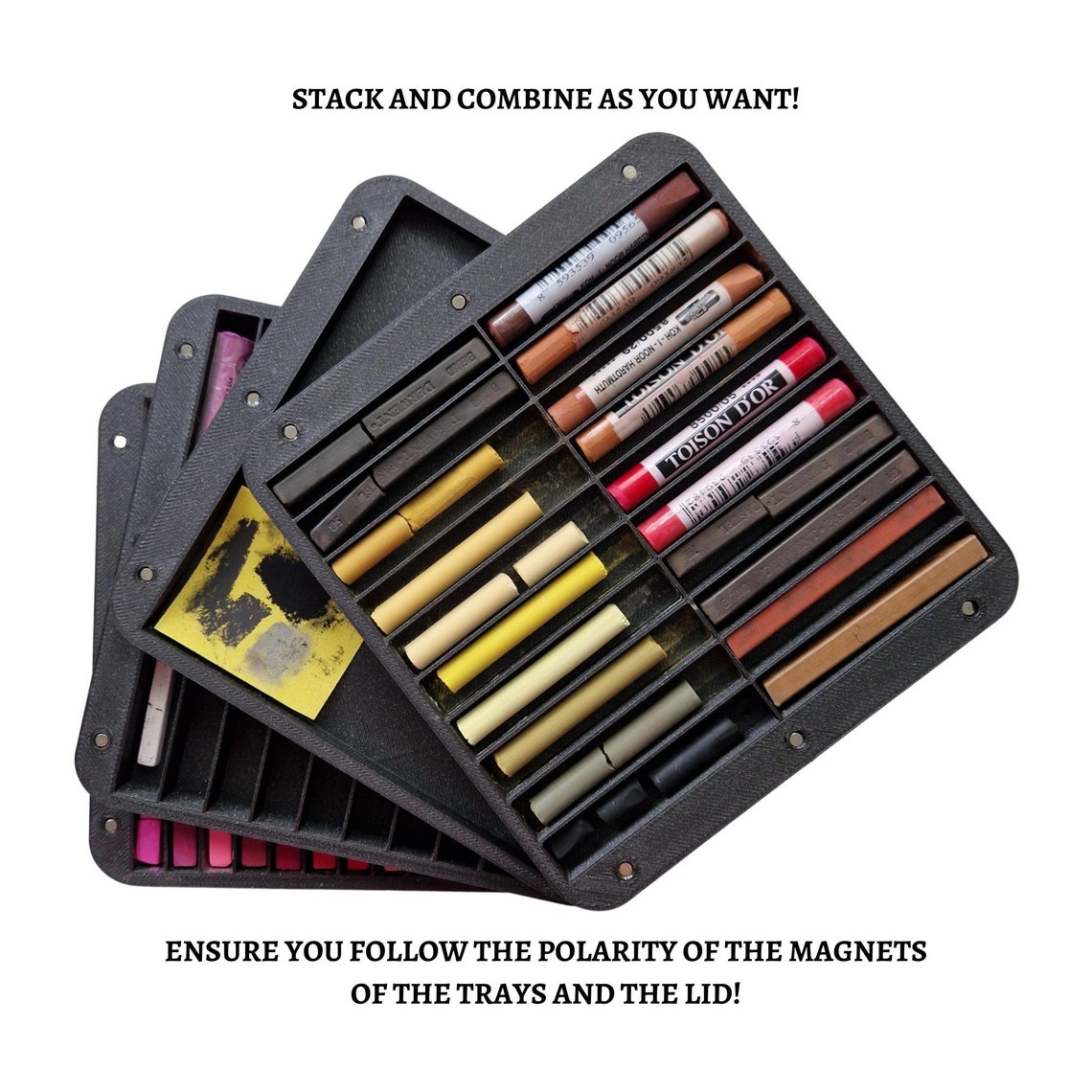 Minimalist Stackable Artist Pastel Boxes Set With Magnetic Lid - Etsy