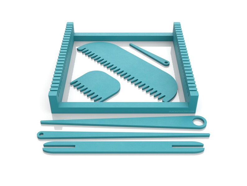 3D Printable Weaving Loom STL Files Set - 18x18cm (7x7in) Loom, Shuttle ...