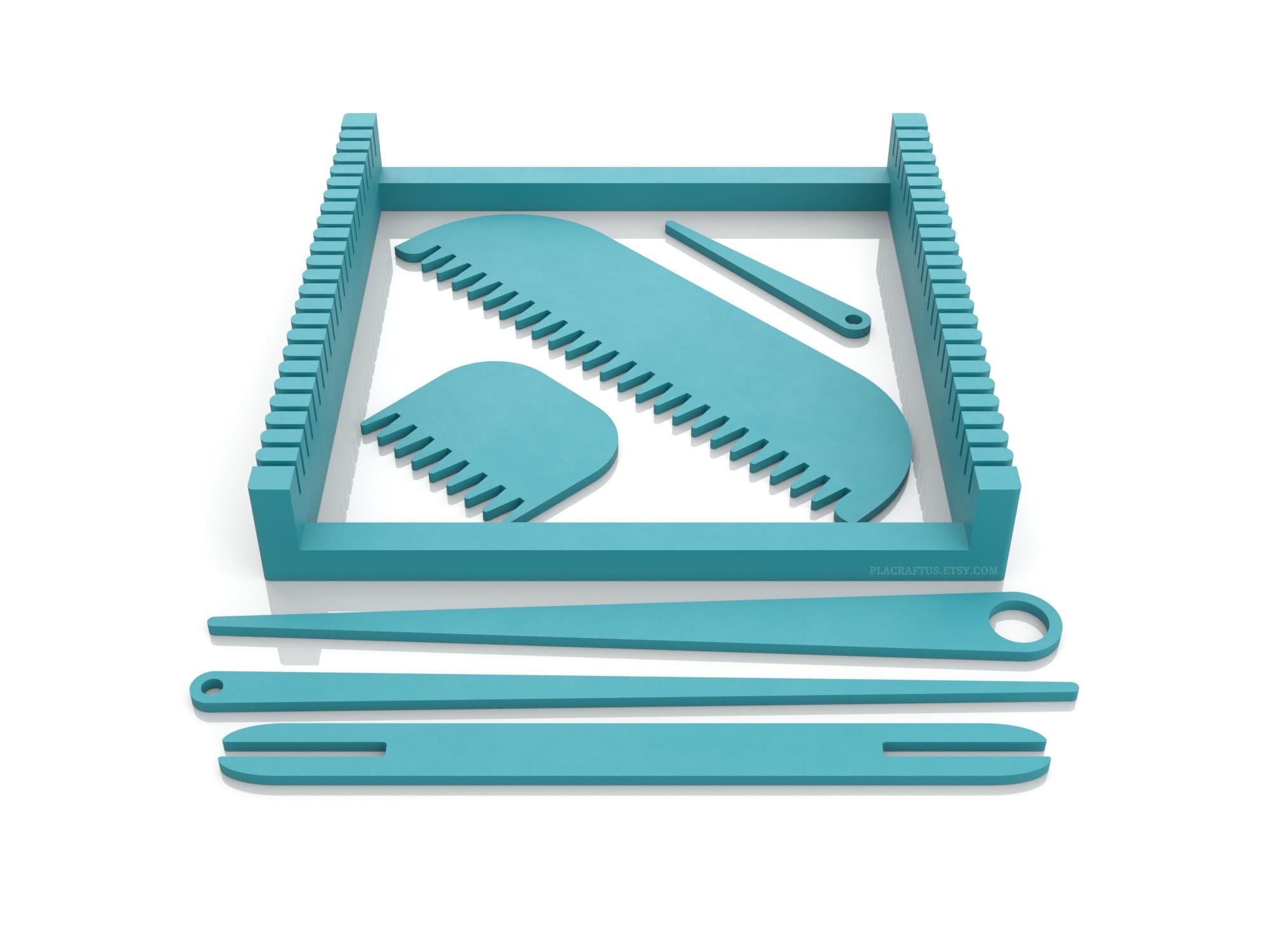 Weaving Loom Set - STL Files for 3D Printing - 18x18cm (7x7in) Loom ...