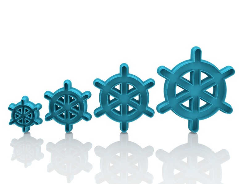 Ship's Wheel 3D Printable Cutters STL Files Pack - Nautical Cookie ...