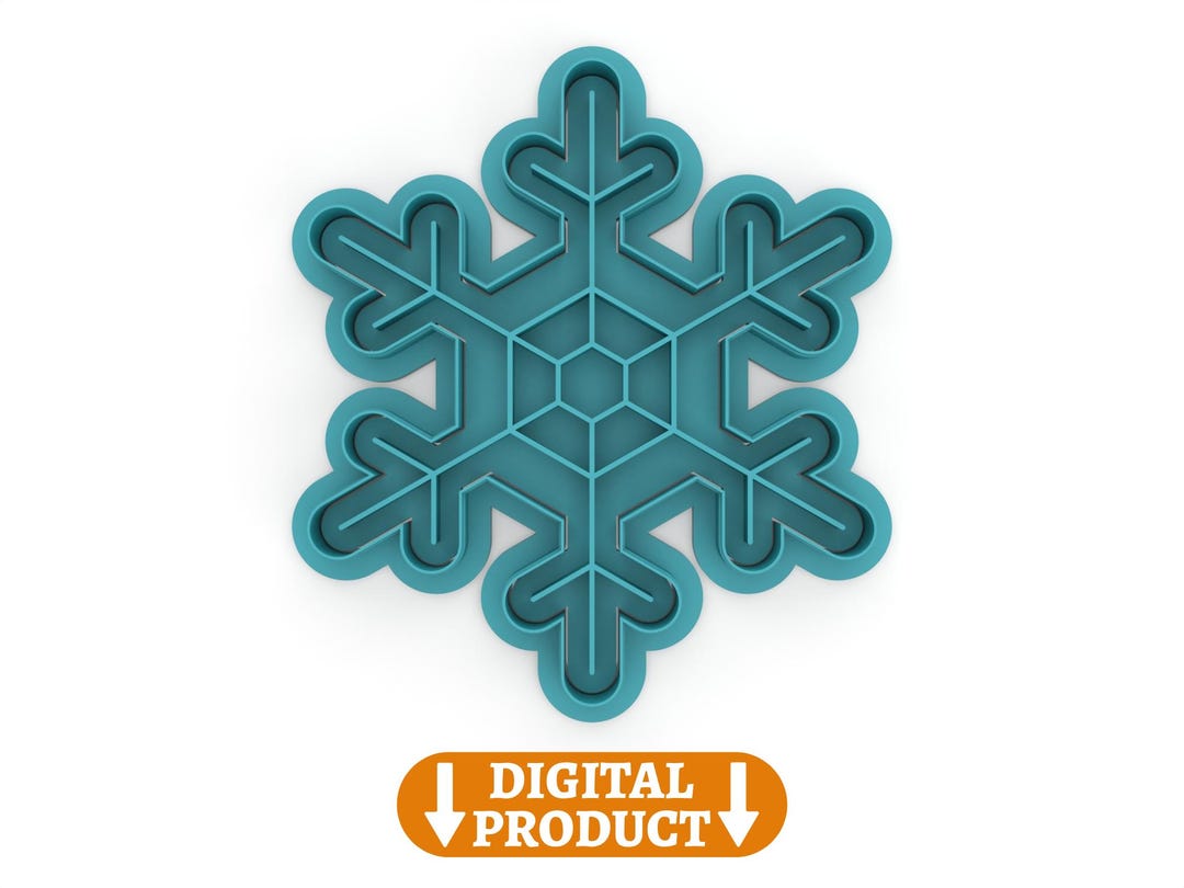 Snowflake Cookie Cutter - 3D Printable, Christmas Baking Tool, Winter ...