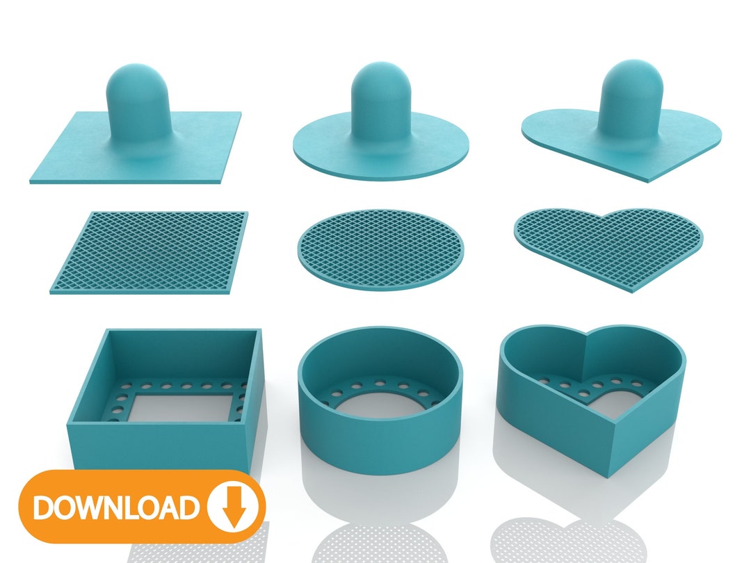 DIY Mini Paper Making Moulds and Deckles STL Files Square, Circle ...