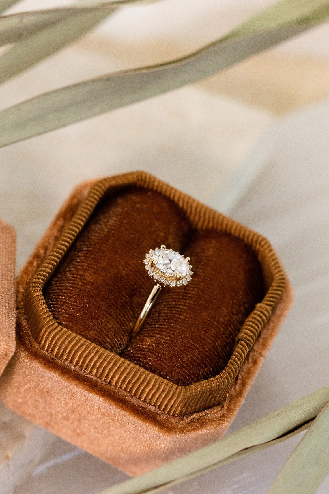 Classic Oval Halo Engagement Ring in Silver-gold-platinum Option, Halo ...