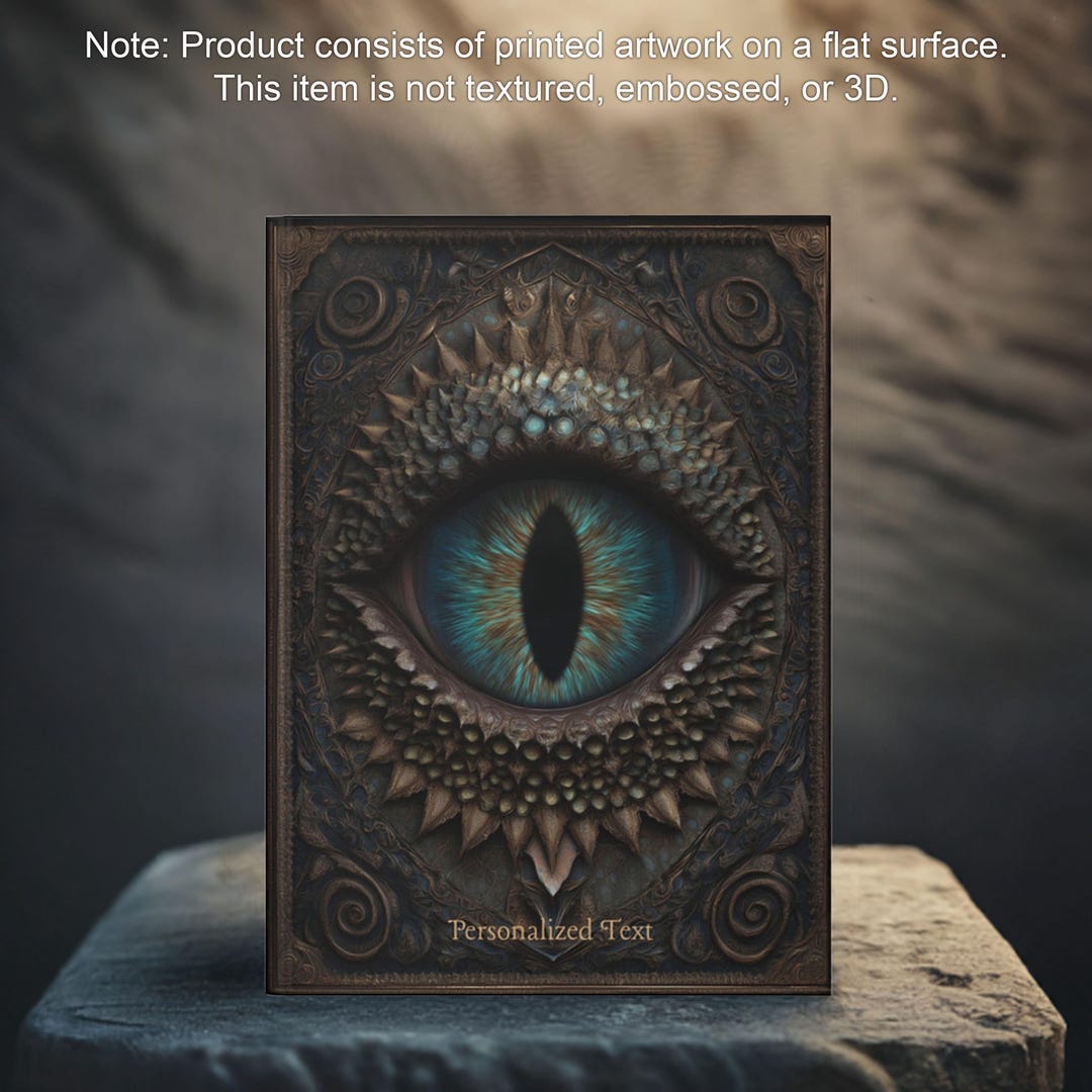 Personalized Dragon Eye Notebook - Fantasy Journal With Custom Text - Etsy
