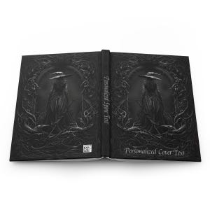 Mystical Dark Witch Hardcover Journal - Personalized Gothic Notebook - Etsy