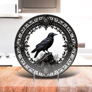 Gothic Raven Dinner Plate – Dark Vintage Victorian Decor - Etsy