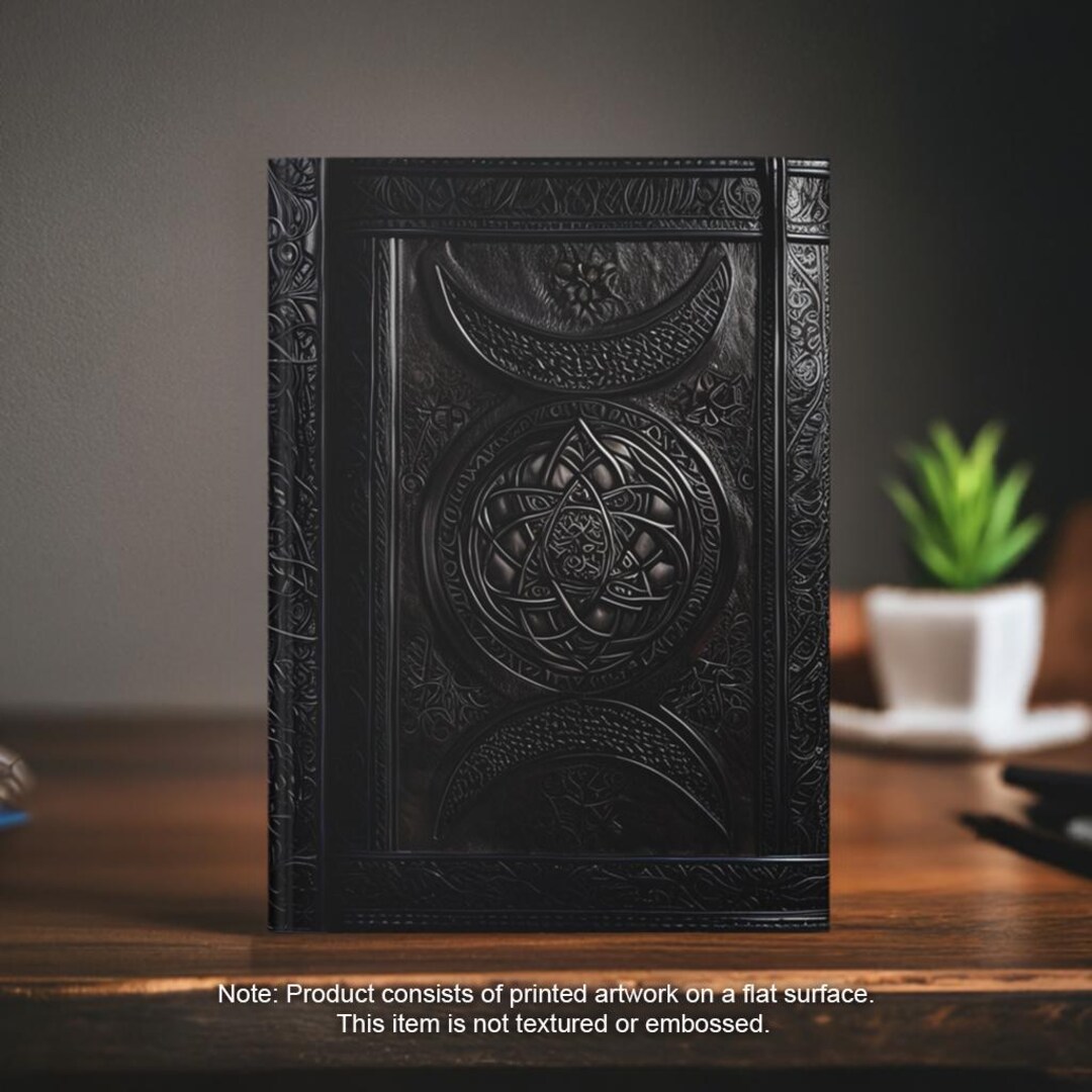 Black Triple Moon Goddess Hardcover Notebook – Mystical Journal for ...