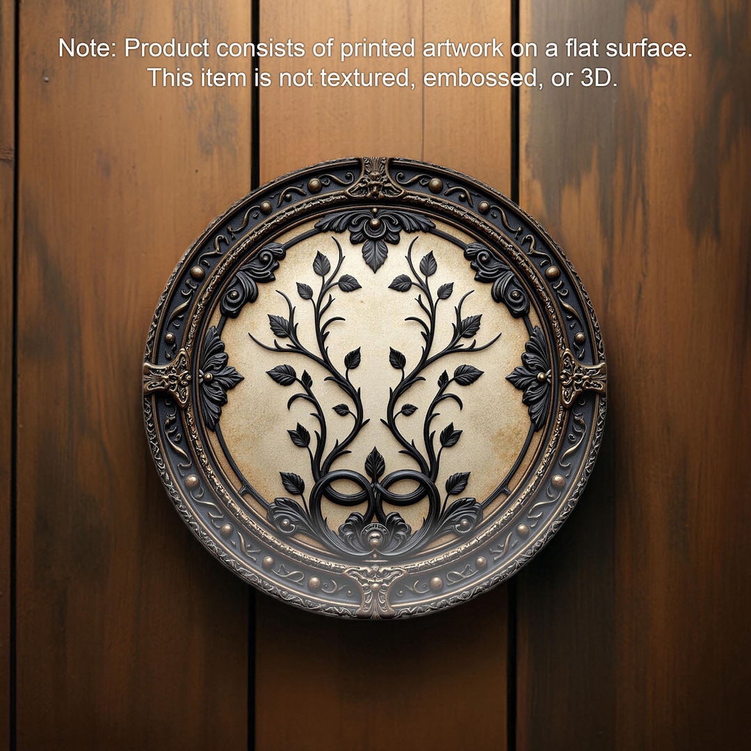 Elegant Gothic Floral Dinner Plate - Antique-inspired Black & Gold ...
