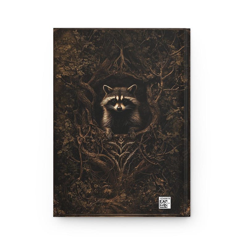 Rustic Raccoon Hardcover Journal - Etsy