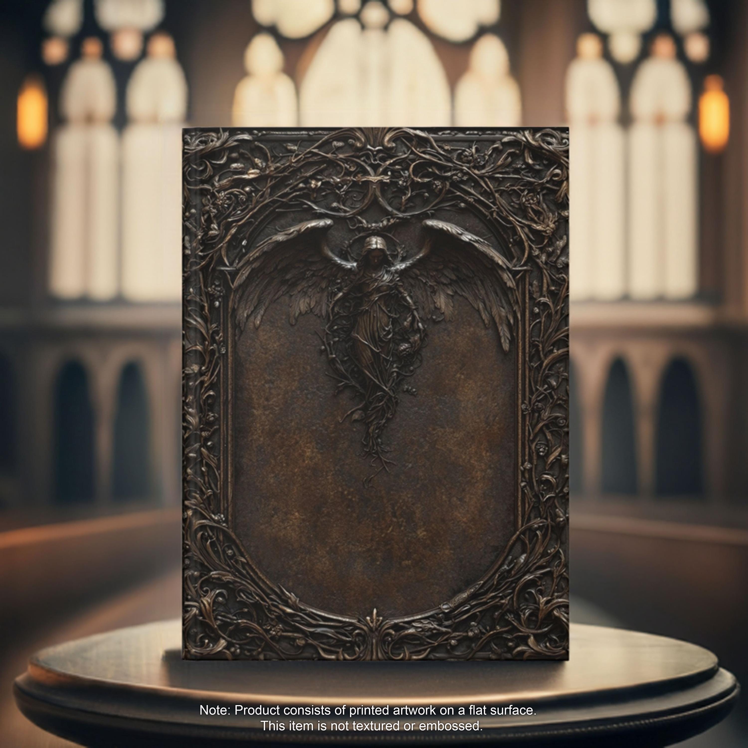 Gothic Angel Hardcover Journal - Intricate Dark Art Notebook for ...
