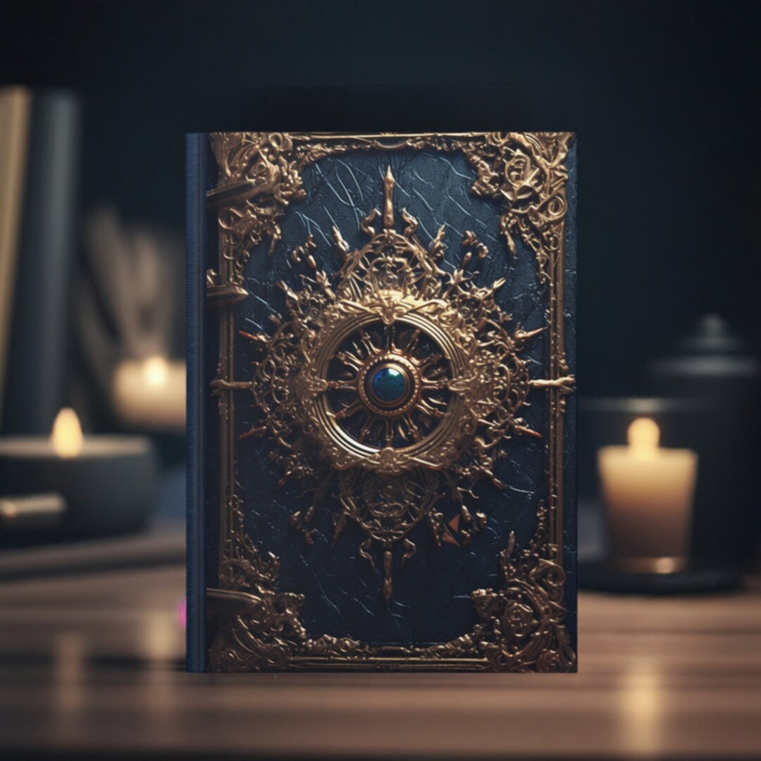 Blue Gothic Hardcover Notebook Mystical Journal for Witchcraft and ...
