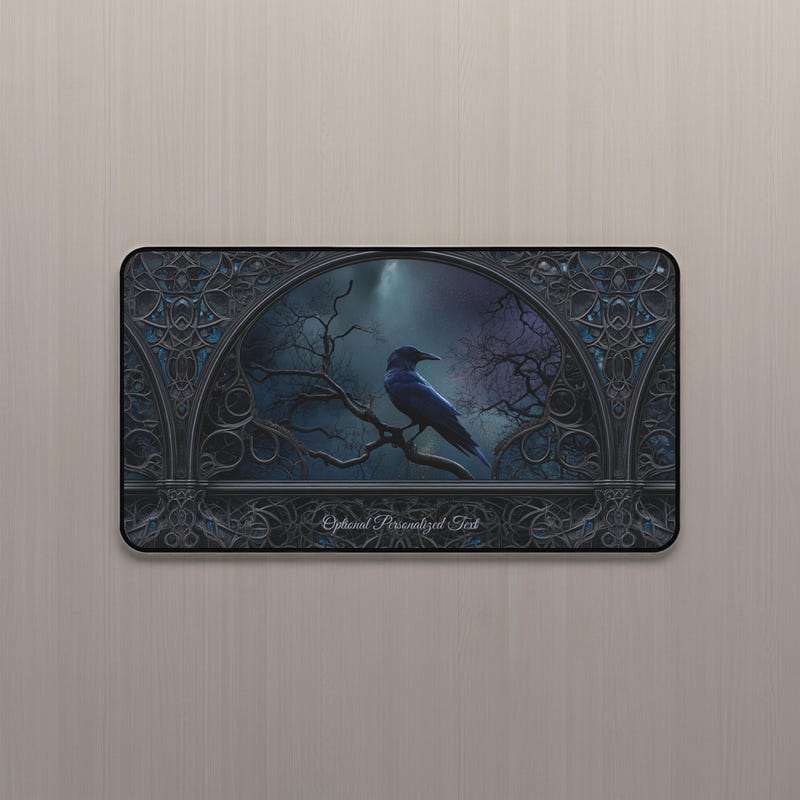 Gothic Raven Computer Mat - Etsy
