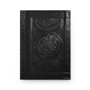 Black Triple Moon Goddess Hardcover Notebook – Mystical Journal for ...
