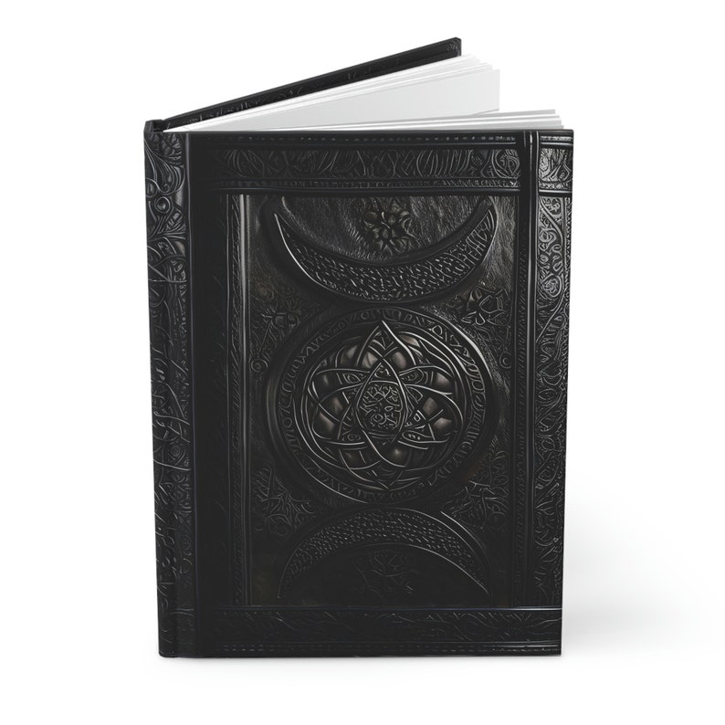 Black Triple Moon Goddess Hardcover Notebook – Mystical Journal for ...