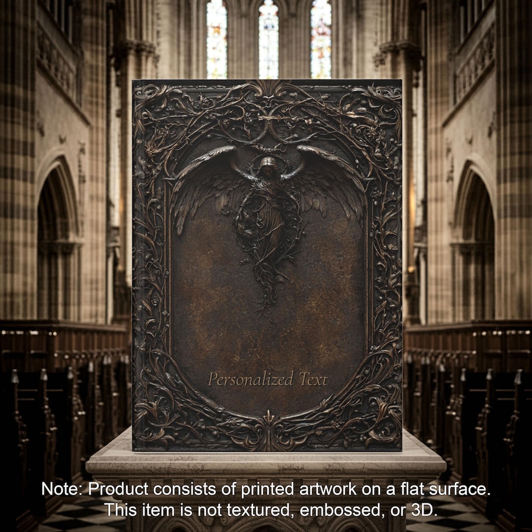 Gothic Angel Hardcover Journal - Intricate Dark Art Notebook for ...
