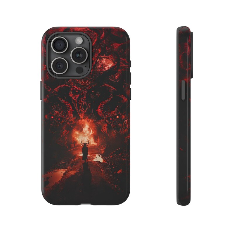 The Road to Hell Phone Case Gothic Demon and Devil Design for Iphone ...