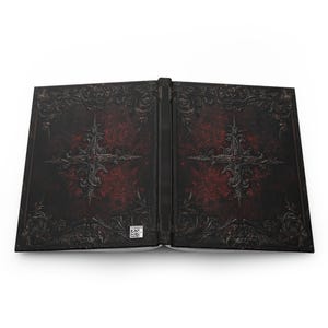 Dark Gothic Cross Notebook With Intricate Red Cover - Etsy