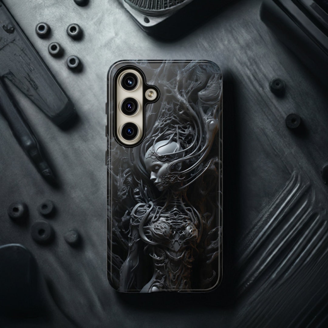 Biomechanical Beauty Phone Case: Futuristic Alien Giger Design - Etsy