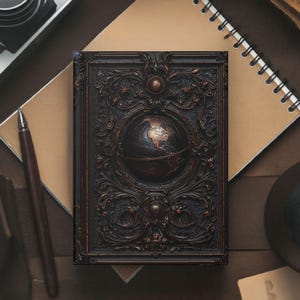 Ornate Gothic Globe Notebook - Vintage-inspired World Map Journal - Etsy