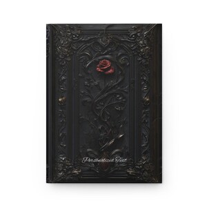 Vintage Gothic Rose Journal - Dark Romantic Notebook for Writing ...