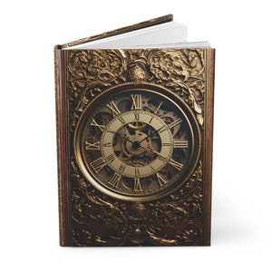 Book of Time Hardcover Notebook – Steampunk Clock Design Journal for ...