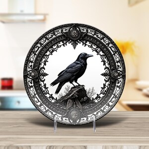Gothic Raven Dinner Plate – Dark Vintage Victorian Decor - Etsy