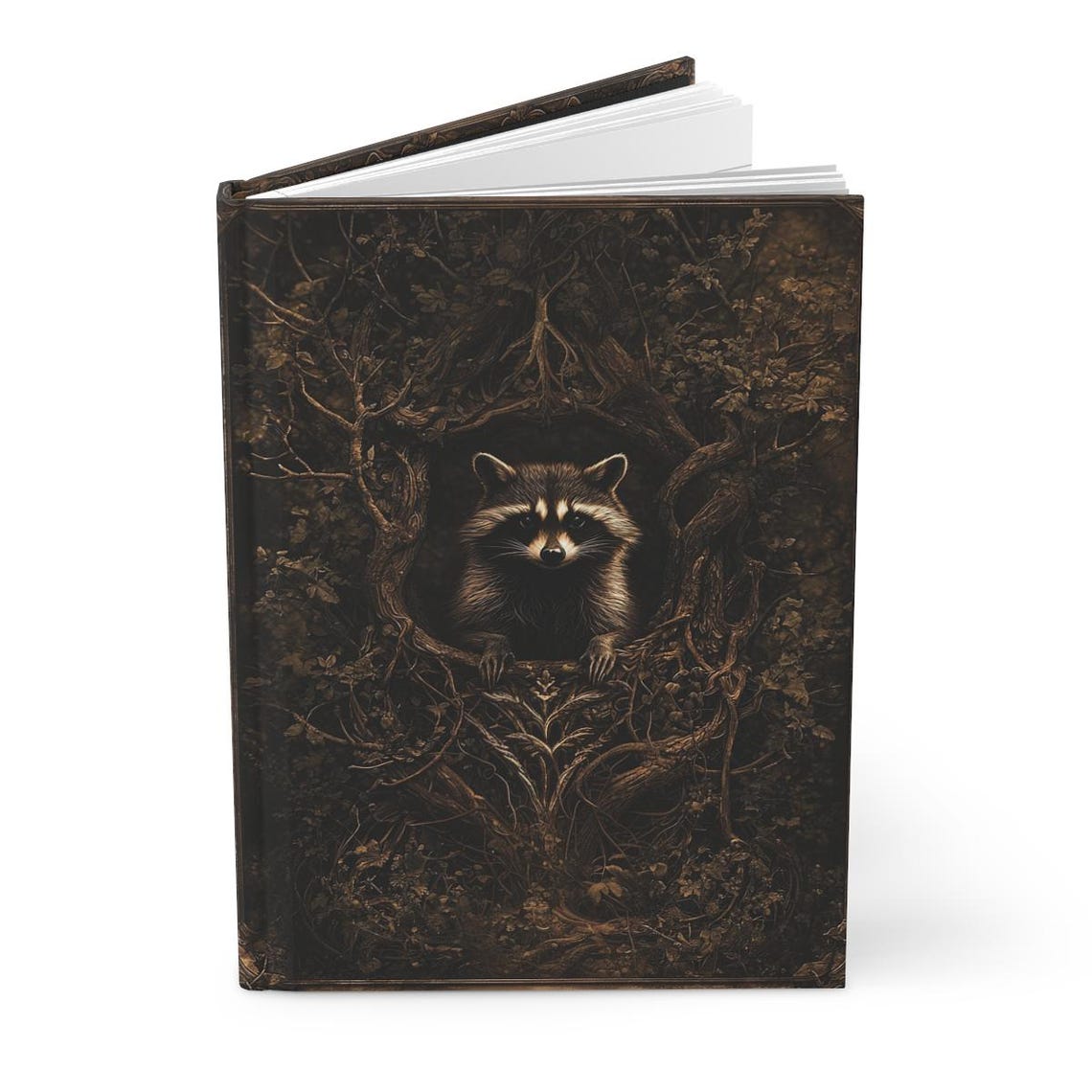 Rustic Raccoon Hardcover Journal - Etsy