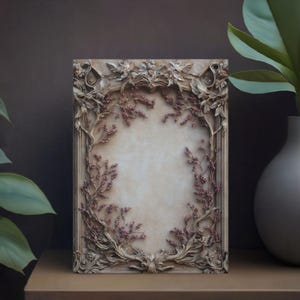 Ornate Floral Frame Journal - Antique-inspired Hardcover Notebook - Etsy