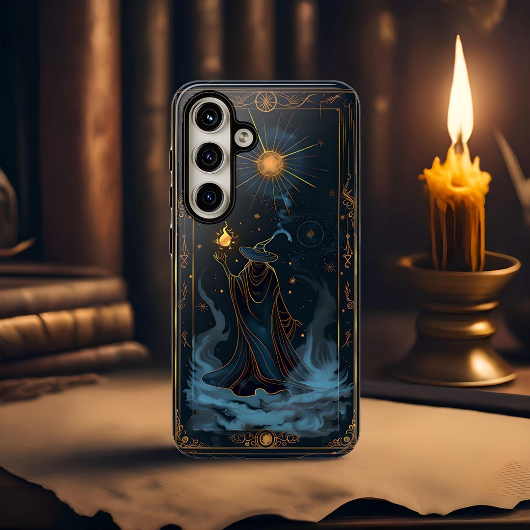 Enchanted Wizard Spellcaster Galaxy Phone Case - Mystical Wizardry Art ...