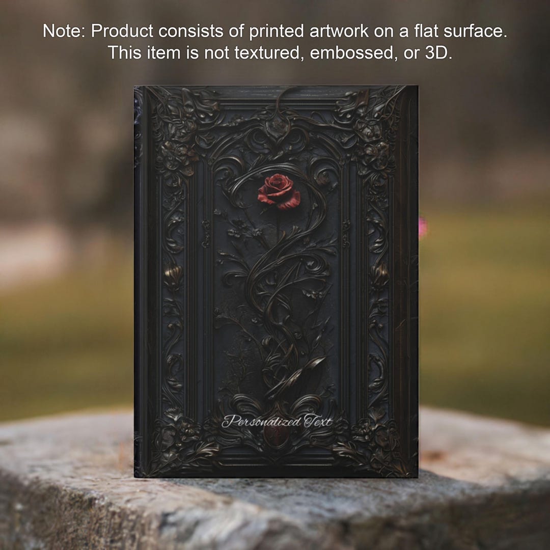 Vintage Gothic Rose Journal - Dark Romantic Notebook for Writing ...