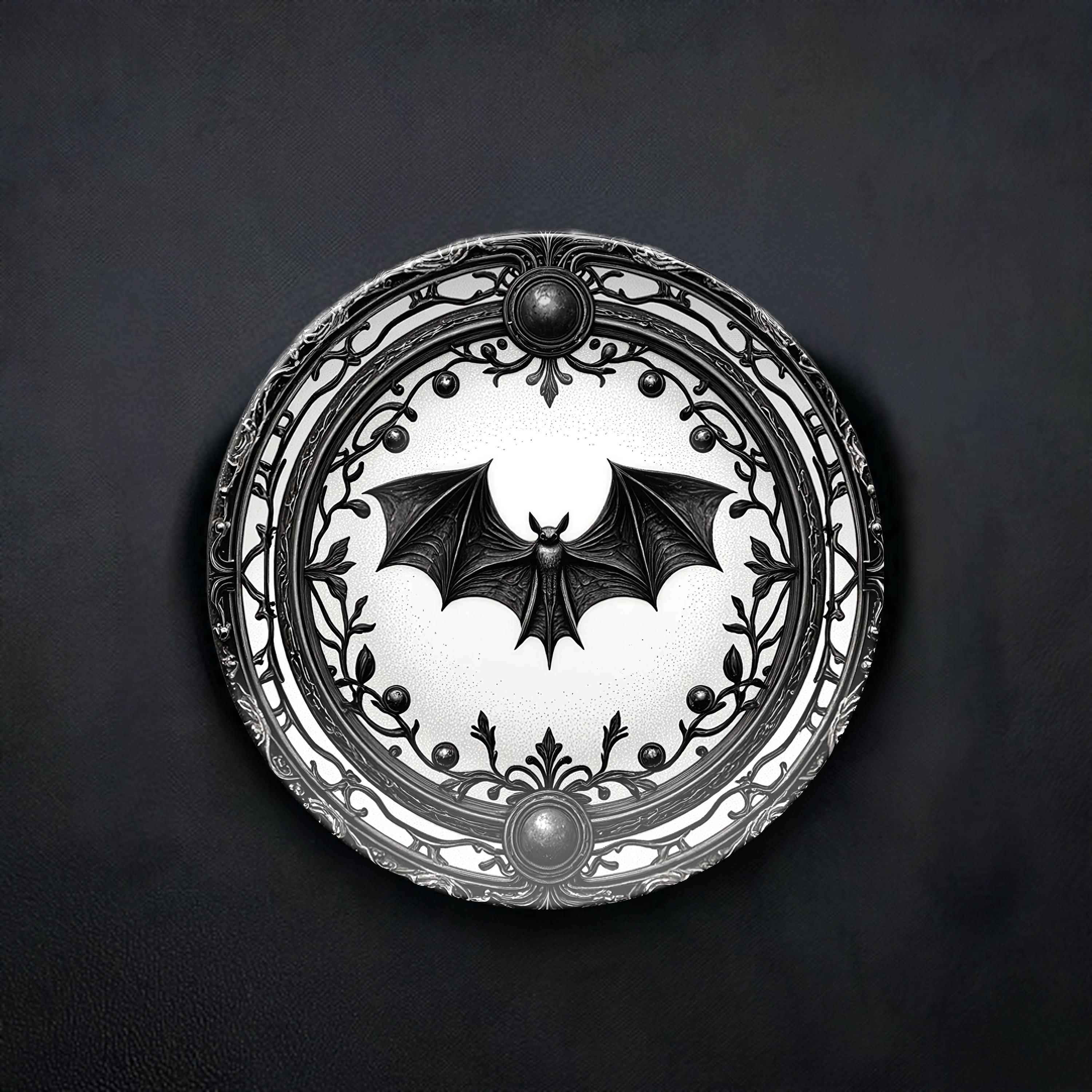 Gothic Bat Decorative Plate - Dark Victorian Winged Creature Design - Etsy