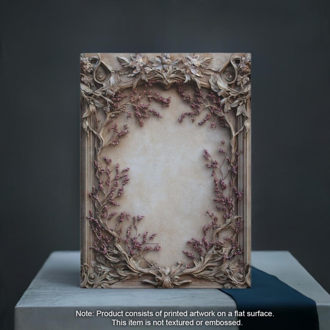 Ornate Floral Frame Journal - Antique-inspired Hardcover Notebook - Etsy