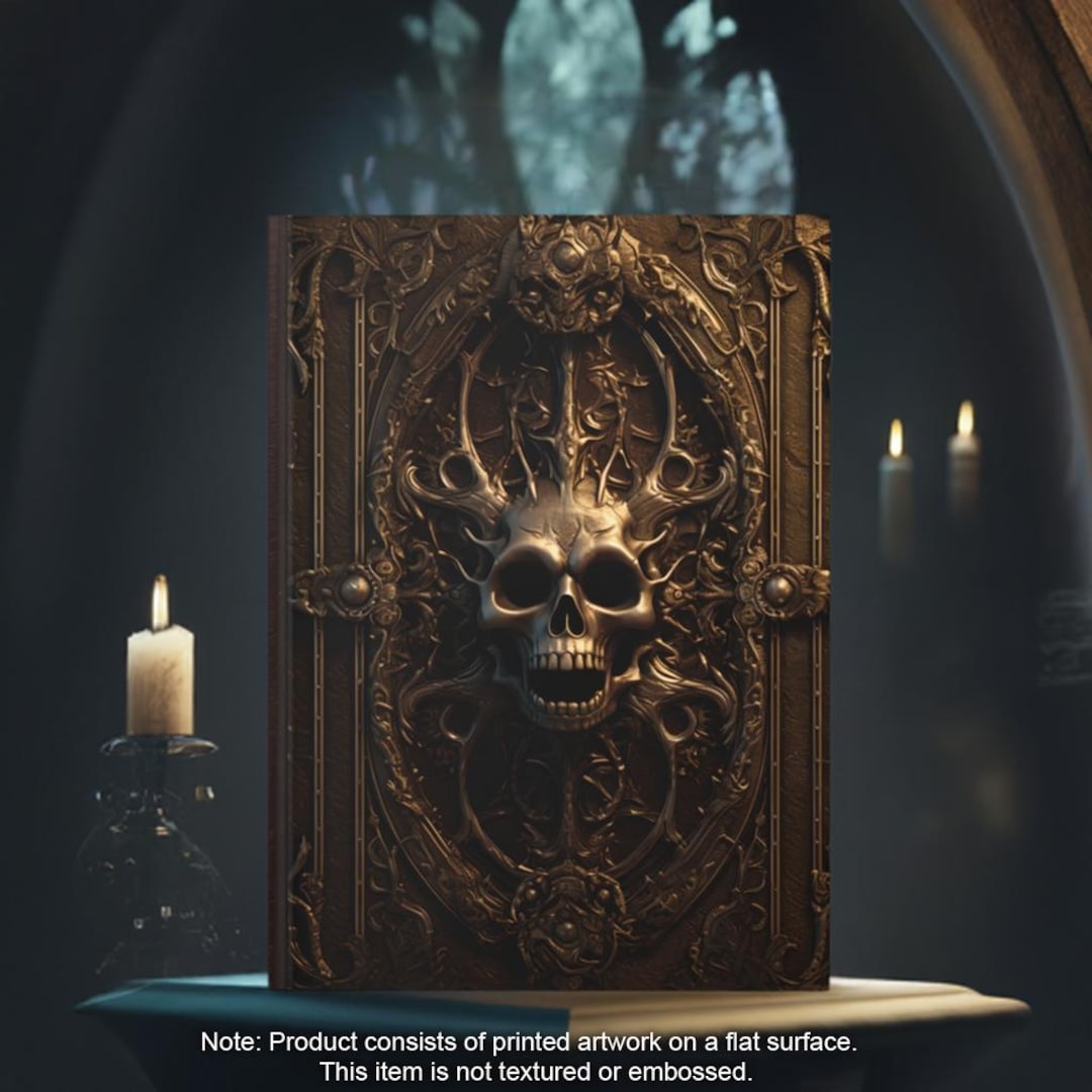 Gothic Skull Hardcover Journal – Book of the Dead Design - Etsy
